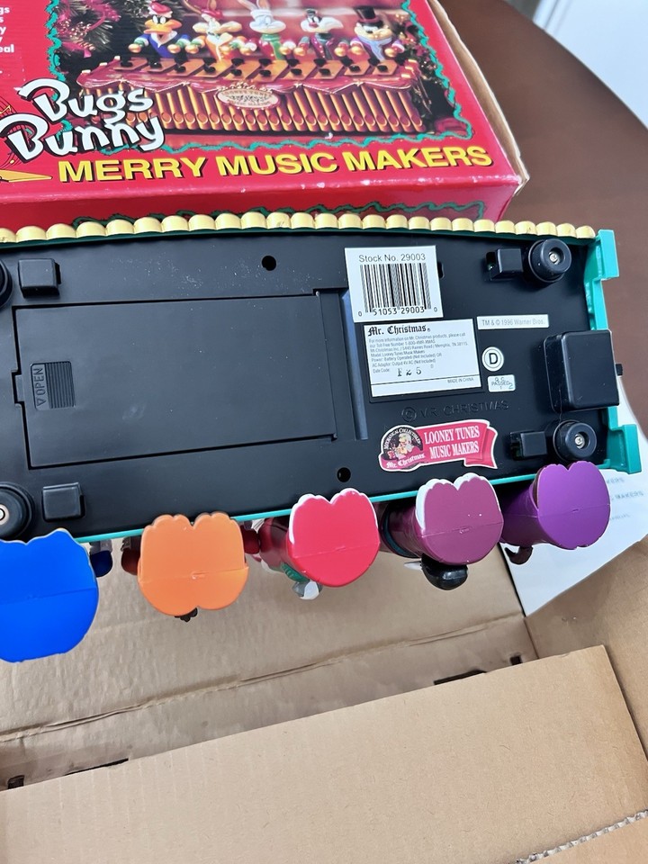 Vintage 1996 Looney Tunes Mr. Christmas Bugs Bunny Merry Music Makers Xylophone | eBay