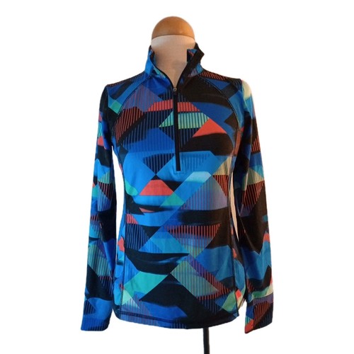 XERSION Semi Fit 1/3 Zip Long Sleeve Athletic Top Thumbholes Women's ...