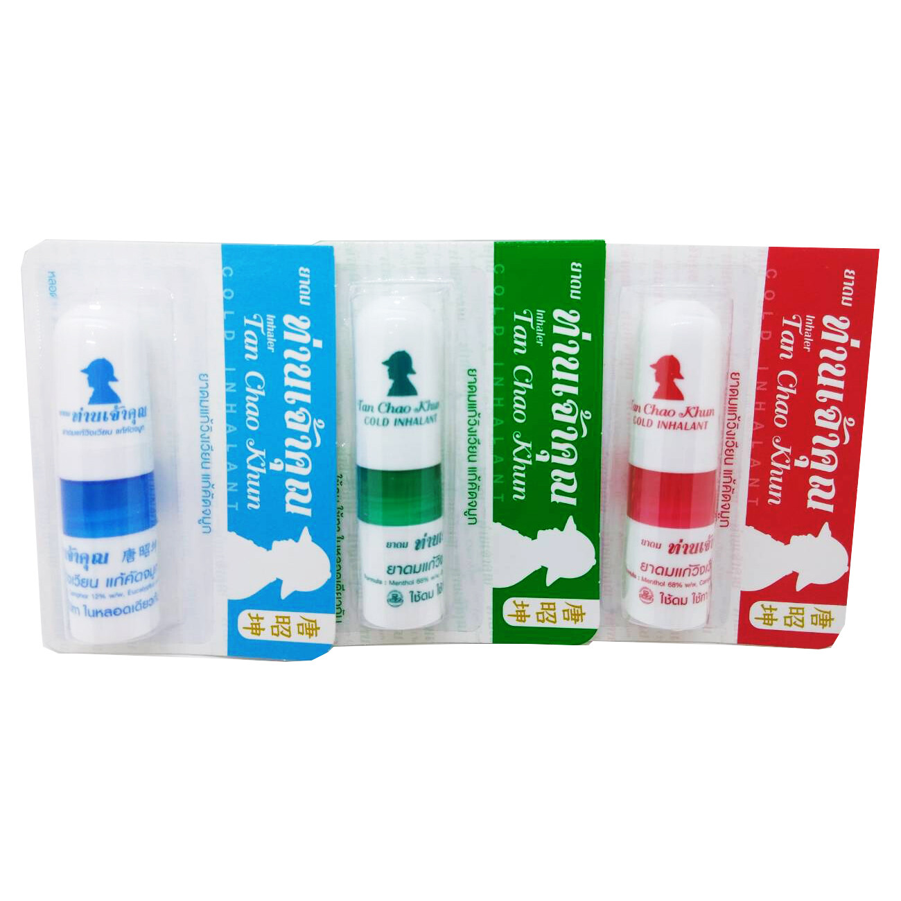 Thai Herbal Inhaler Nasal TAN CHAO KHUN Oil Cold Menthol Eucalyptus ...