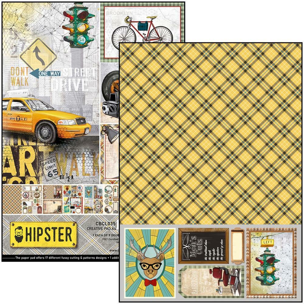 MEN HIPSTER A4 Creative Paper Pack 9 Double-Sided Sheets CIAO BELLA ...