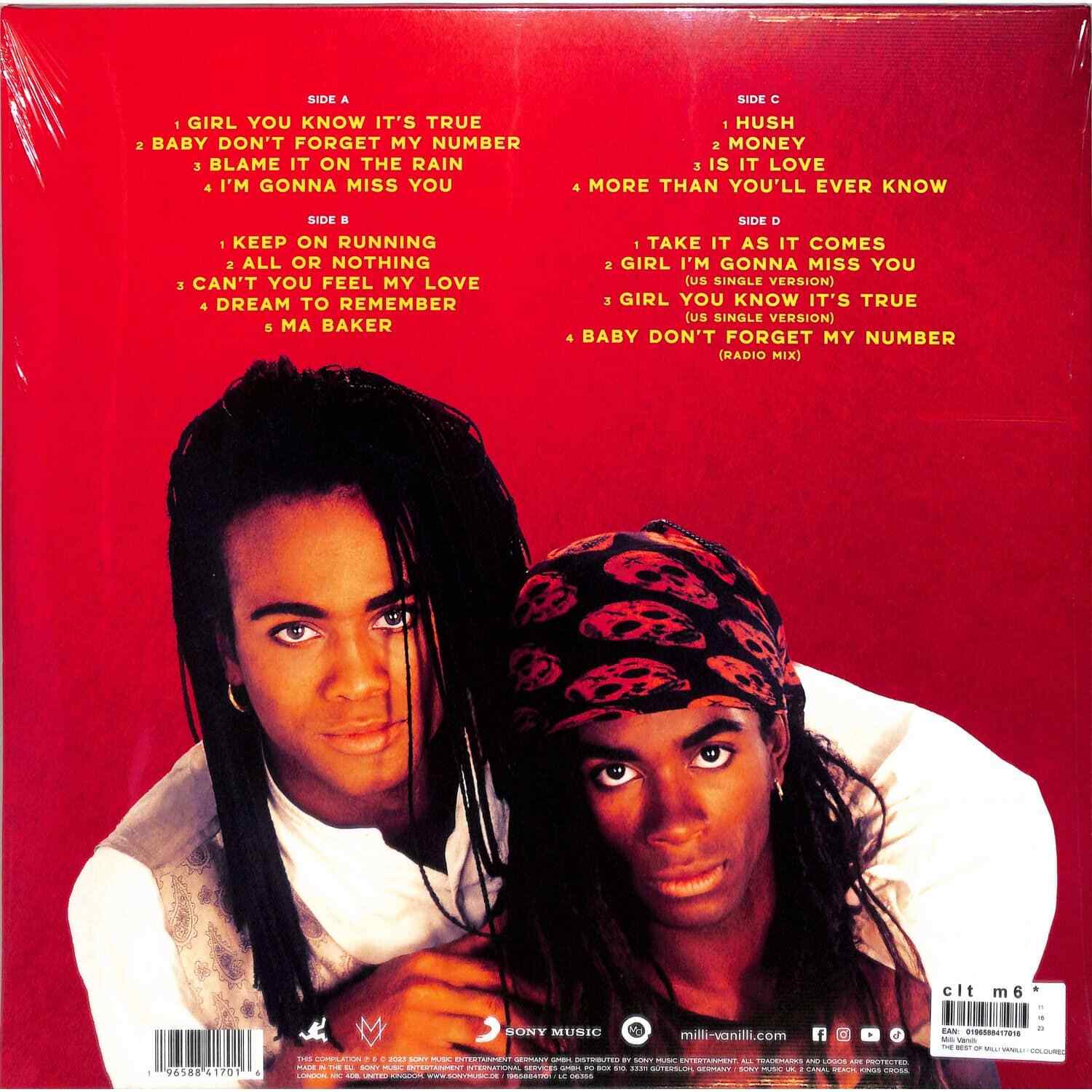 Milli Vanilli / THE BEST OF MILLI VANILLI / COLOURED VINYL (2LP) / Sony ...