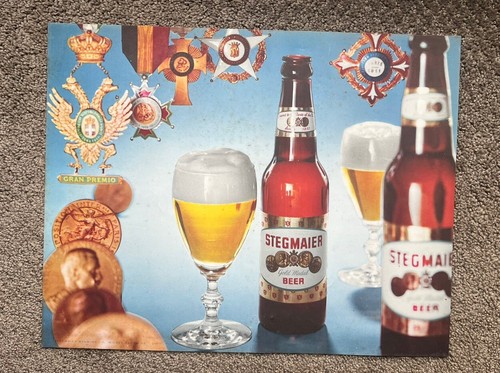 Vintage Stegmaier Beer transparant advertising sign insert Showing ...
