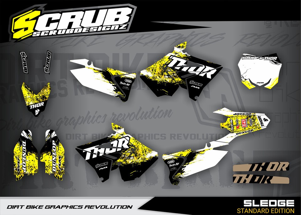 RESTYLE graphics RM125 RM250 2001 - 2008 Suzuki RM 125 250 Polisport ...