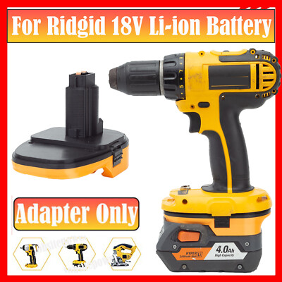 Adapter For Ridgid 18V AEG Lithium Battery to For Dewalt 18V Cordless ...