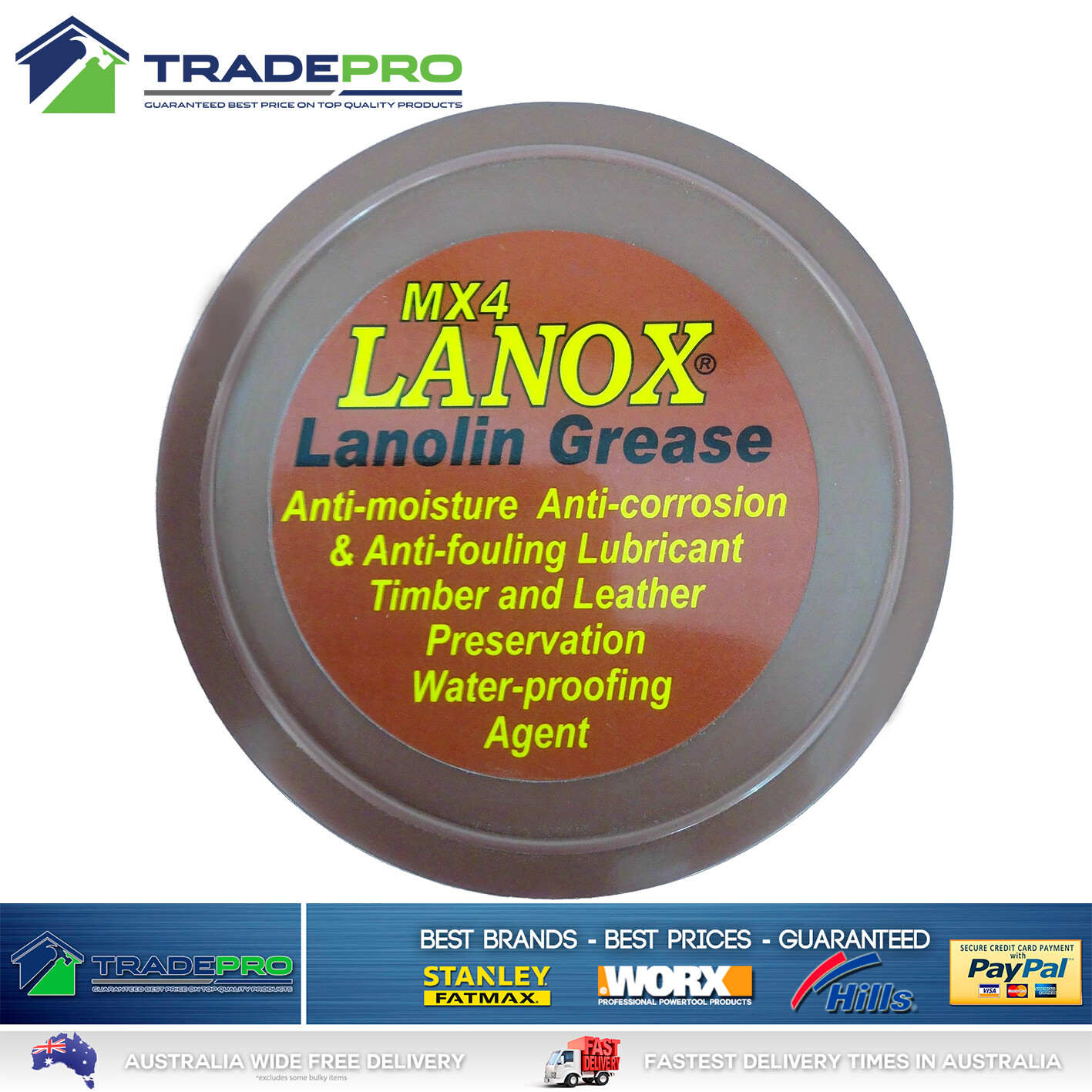 Lanox MX4 Lanolin Grease 500g Metal Timber Leather PRO Anti Moisture ...