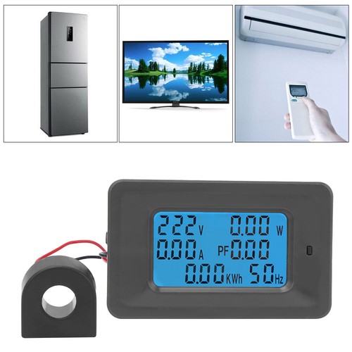 6in1 Digital Voltage 110-250V Current 100A Power Monitor Panel + Mutual ...