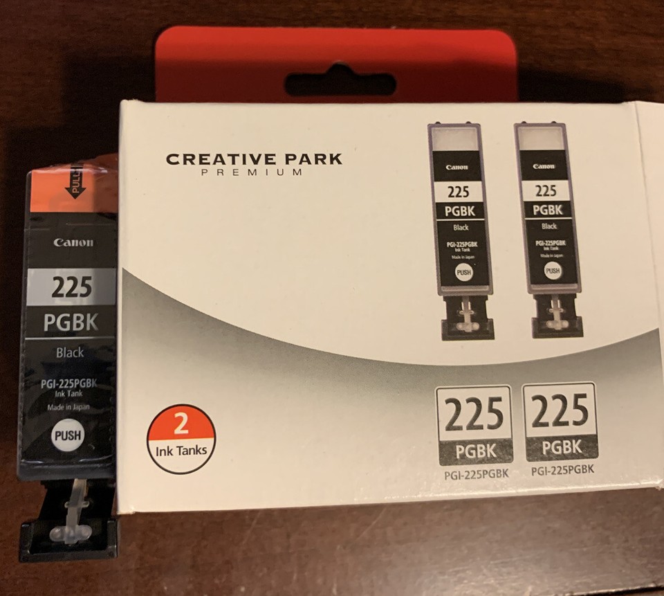 One Canon Ink Cartridge - 225 PGBK - Black - NEW Out Of Box -Only (1 ...