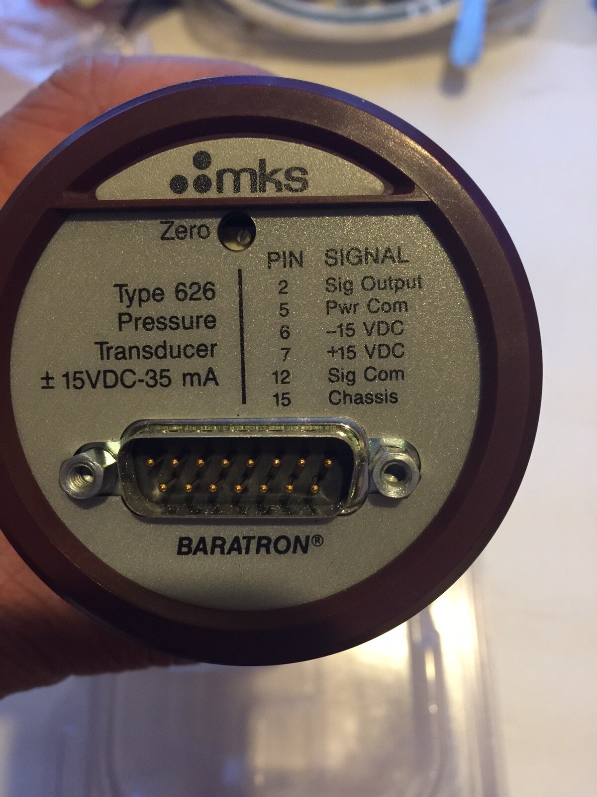 MKS Baratron 626B11TBE Pressure Transducer 10 Torr. | eBay