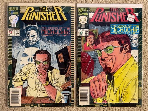 Punisher The Origin of Microchip #1-2 Complete Series Set 1993 Marvel ...