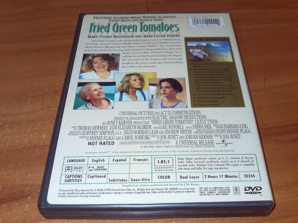 Fried Green Tomatoes (DVD, 1998 Widescreen Collector's Edition ...
