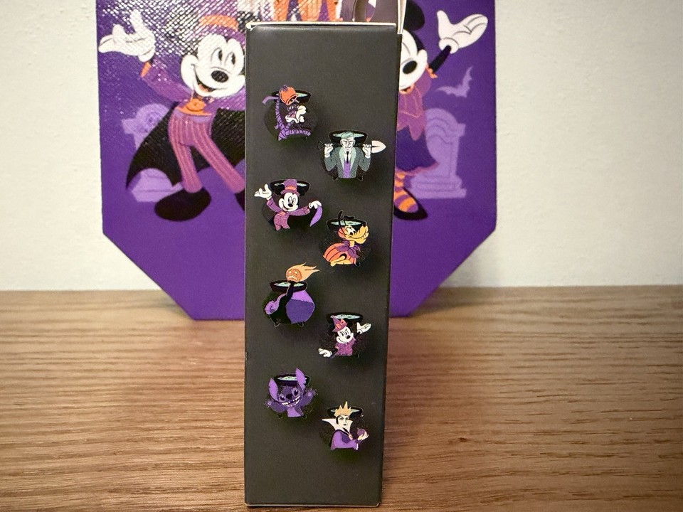 Mickeys Not So Scary Mystery Pins (2 per box) 2025 Unopened + Party bag ...