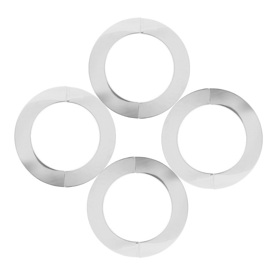 4pcs Stainless Steel Wall Split Flange: Pipe Decorative Cover Water ...