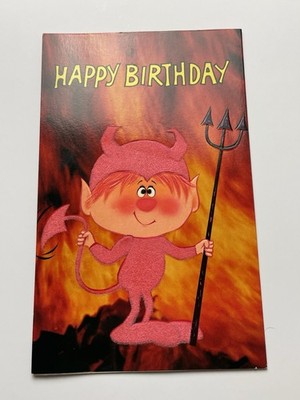 Vintage 1970’s Devil Kid Greeting Card Cartoon Satan American Greetings ...