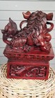 Two Giant Fu Foo Chinese Dog Lion Door Protective Statues 18" x 15" x ...
