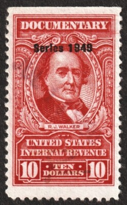 PAPER-GEM: scott#R528 US documentary revenue stamp usa 1949 overprint ...