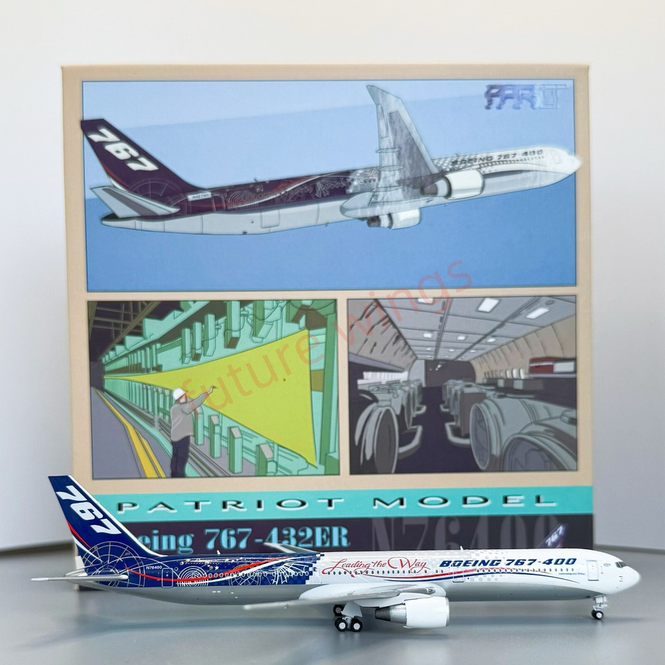 1:400 Patriot Boeing B767-400 N76400 Diecast Aircraft Model+Free ...