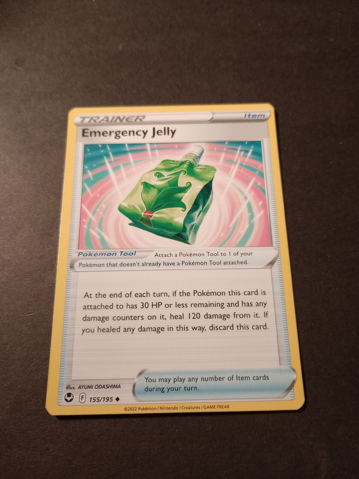 Pokemon Silver Tempest Emergency Jelly Uncommon Trainer Card 155/195 NM ...