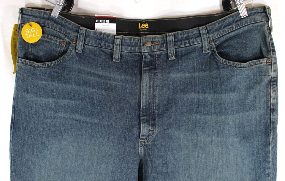 NEW Men's Lee Big & Tall Jeans Size 50x32 Custom Relaxed Fit Straight ...