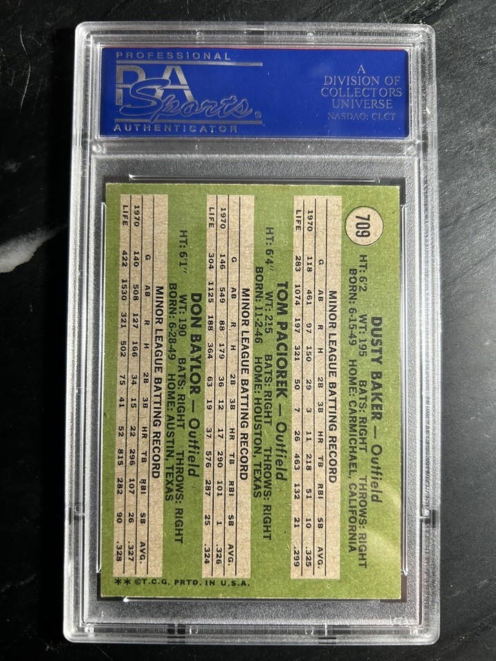 1971 Topps #709 Rookie Stars Don Baylor/Dusty Baker RC PSA 6 | eBay