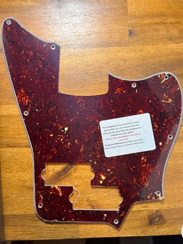 Pickguard for Squier Classic Vibe JAGUAR BASS: scratchplate NEW, Dark ...