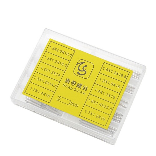 50Pack 10-Size Watch Strap Screws Metal Band Pins Bars Assortment ...