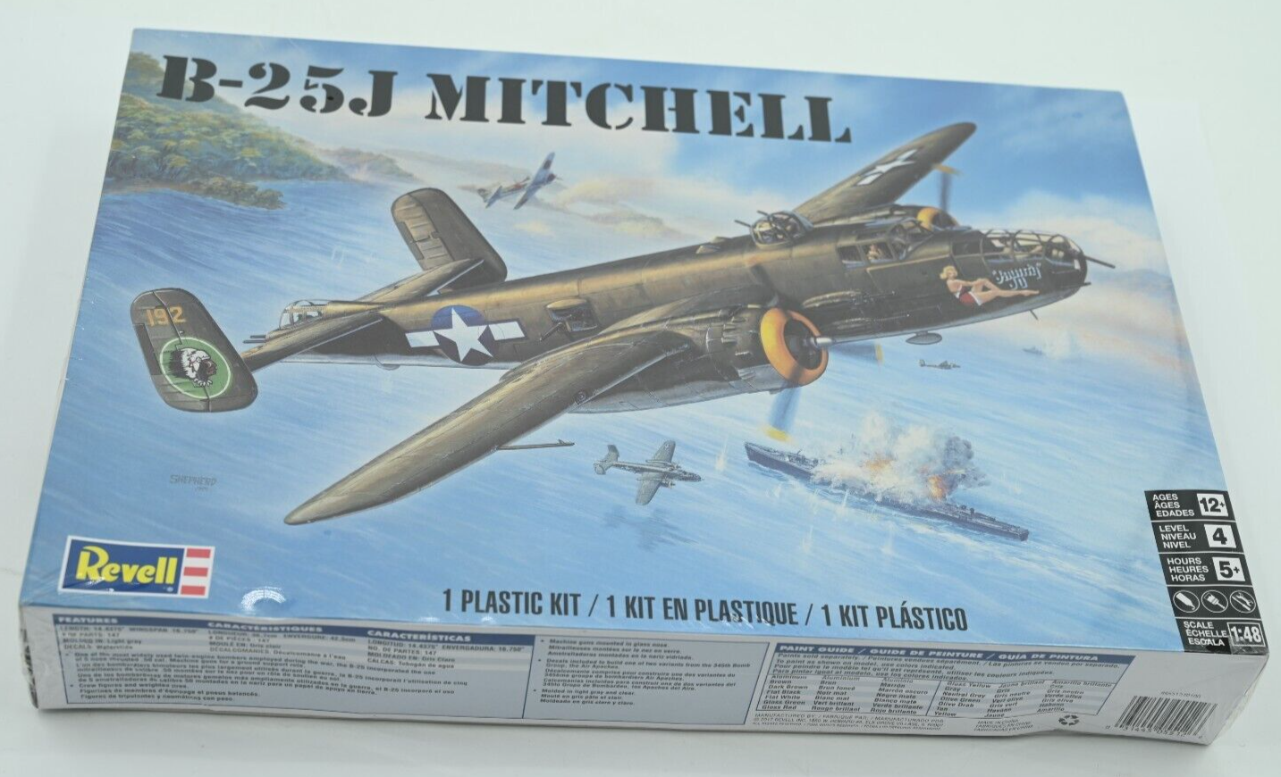 Revell B-25J Mitchell Bomber Airplane 1/48 Model Kit 85-5512 Factory ...