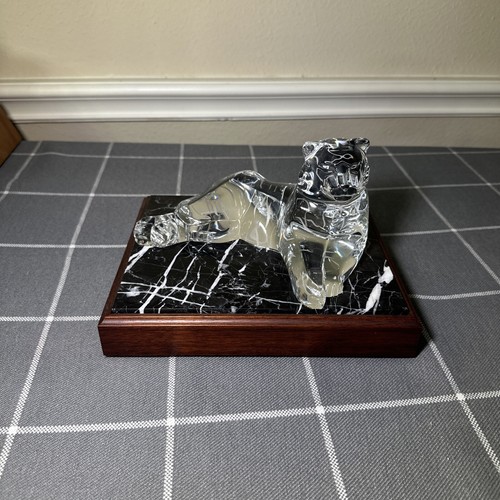 Rare Steuben Noble Tiger w Marble Base - Signed - Hard to Find | eBay