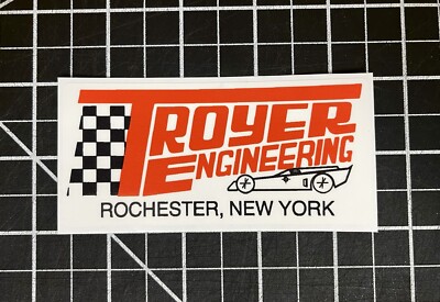 TROYER Engineering Rochester NY - New Vintage 1970's Racing Decal ...