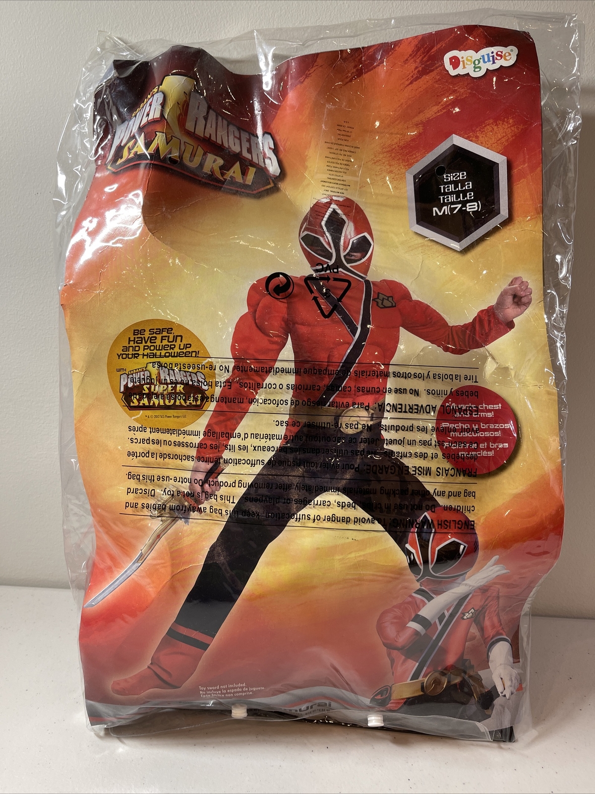 Sabans Power Ranger Samurai Costume Size M Age 7-8 - Gem