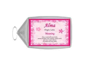 Alma Personalised Name Meaning Keyring | eBay