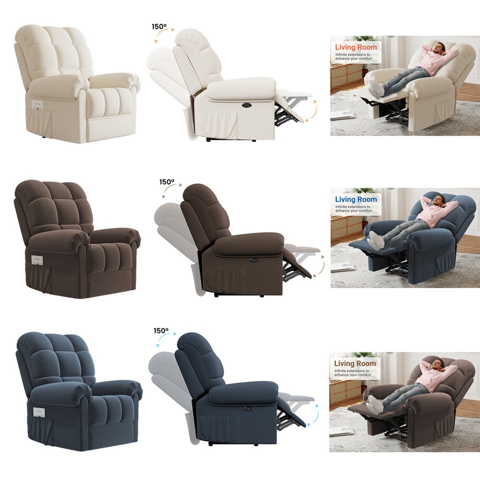 Rise Recline Recliner Electric Power Lift Riser Recliner Chair Armchair ...