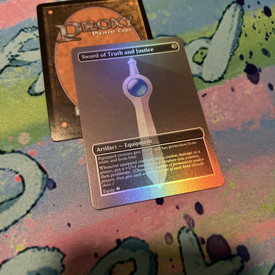 Sword Of Truth And Justice Full Art Foil Mtg Play Test Card Adventure ...