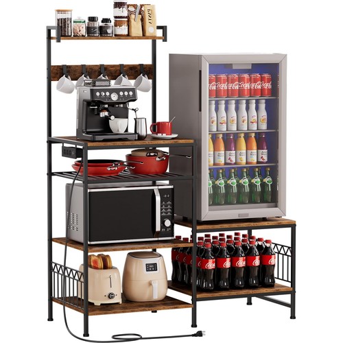 Stand for Mini Fridge and Microwave Coffee Maker - Large Storage ...