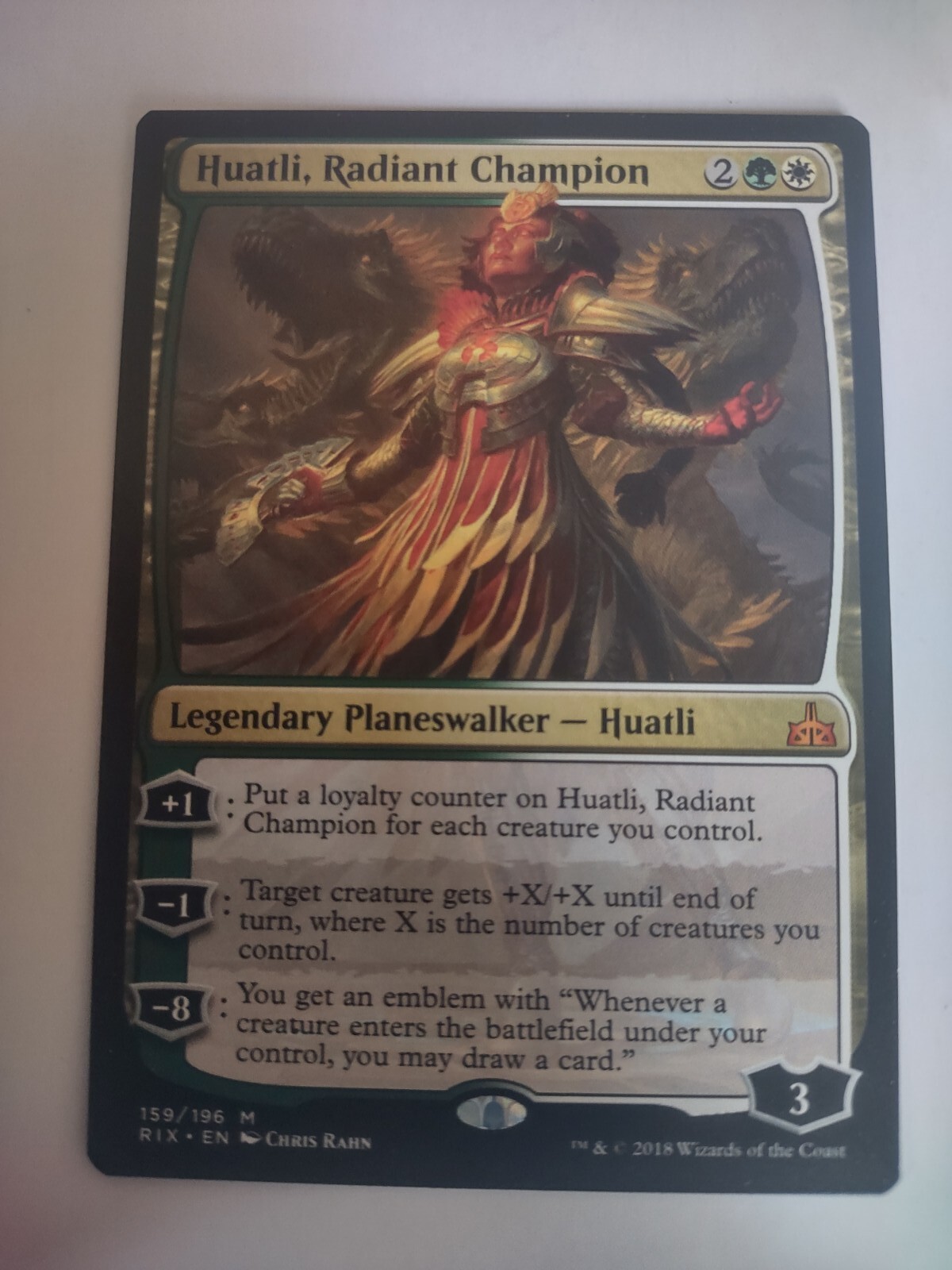 MTG Huatli, Radiant Champion Rivals of Ixalan 159/196 Regular Mythic ...