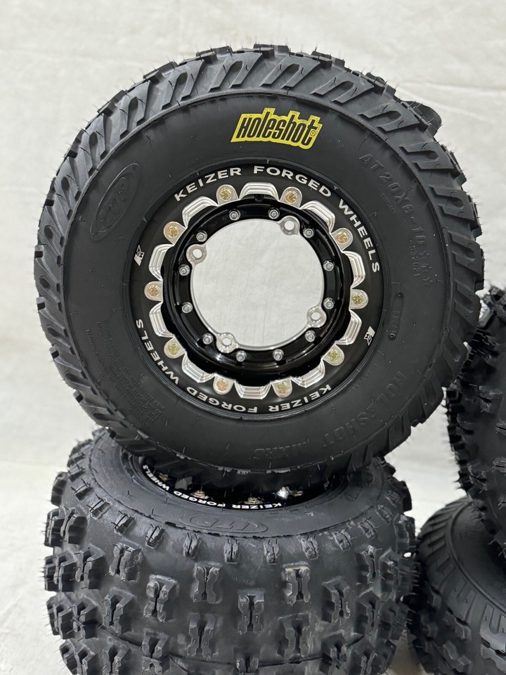 Keizer Beadlock Rims ITP MXR6 MX Tires Banshee YFZ450 YFZ450R Raptor ...