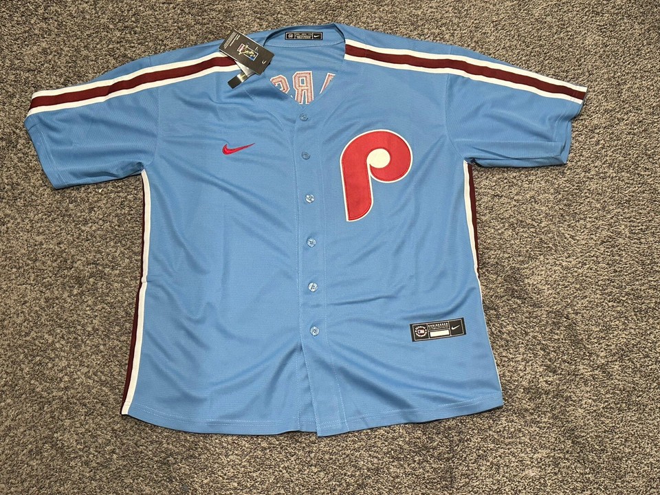 NWT Men’s Nike Brandon Marsh #16 Powder Blue Jersey 3XL | eBay