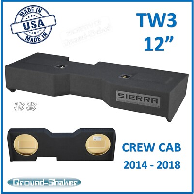 Gmc Sierra Crew Cab 2014 - 2018 Sub Box (For JL AUDIO TW3) 12" Dual Sub ...