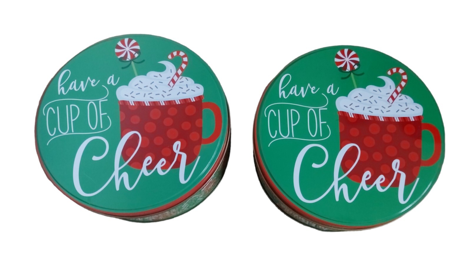 Greenbrier Christmas Ginger Cookie Gift Tin Storage Container Box With ...