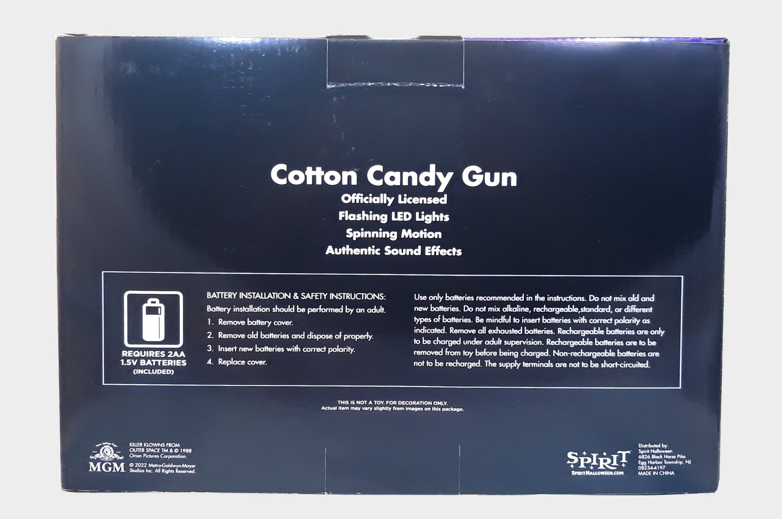 Killer Klowns From Outer Space Cotton Candy Gun Halloween Horror Prop ...