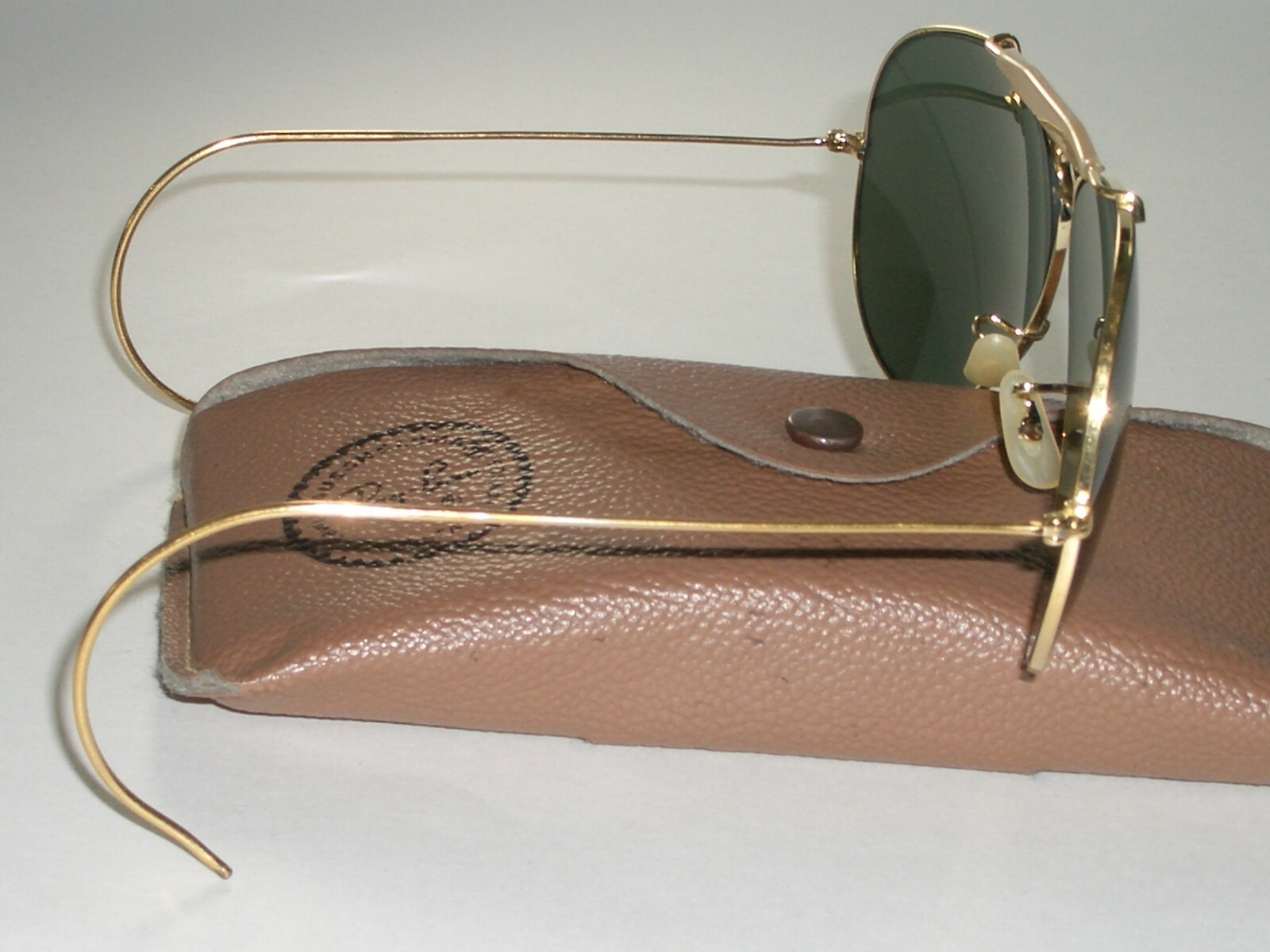 1960's 62mm VINTAGE B&L RAY-BAN USA 24K GEP G15 UV SHOOTING AVIATOR ...