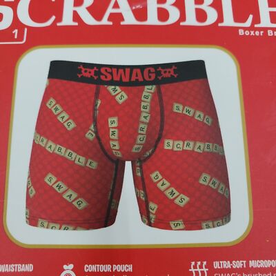 Scrabble SWAG Boxers Briefs, Men's Size M, XL Gift, Board Game, Underwear B41 | eBay