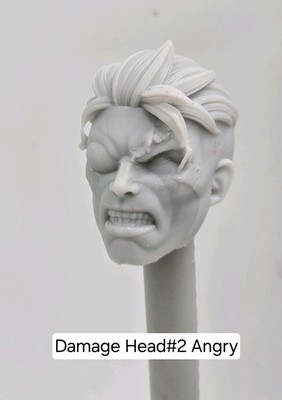 3d Printed INVINCIBLE DAMAGE HEAD#2 1:10 7" SELECT DC MULTIVERSE SCALE ...