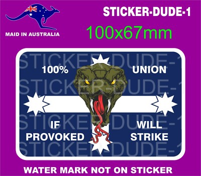 UNION STICKER CFMEU AMWU ETU EUREKA FLAG 100x67mm | eBay