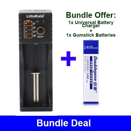 Gum stick Doublepow Gumstick 1.2v Batteries & USB Smart Charger Combo ...