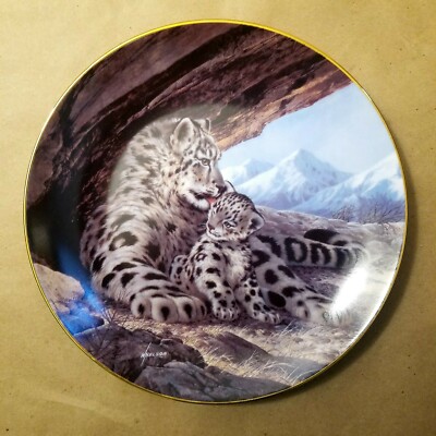 The Snow Leopard Endangered Species Collectable 1989 Vintage Plate Will ...