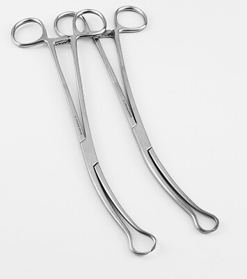 2 Skene Uterine Tenaculum Forceps 9.1/2" Curved On Side German ...
