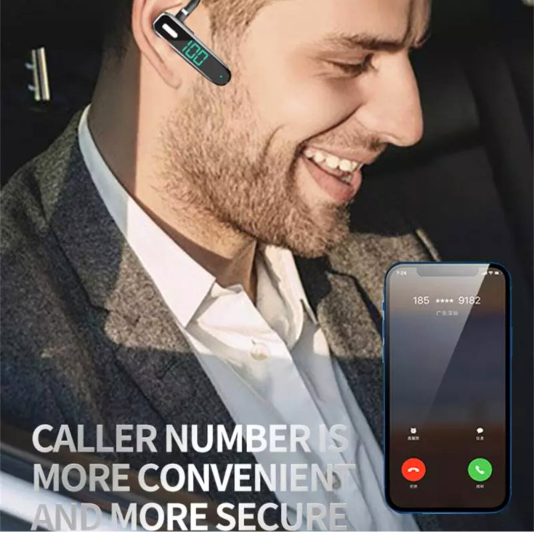 Bluetooth 5.3 Wireless Earpiece Headset Driving Trucker Earbuds Noise ...