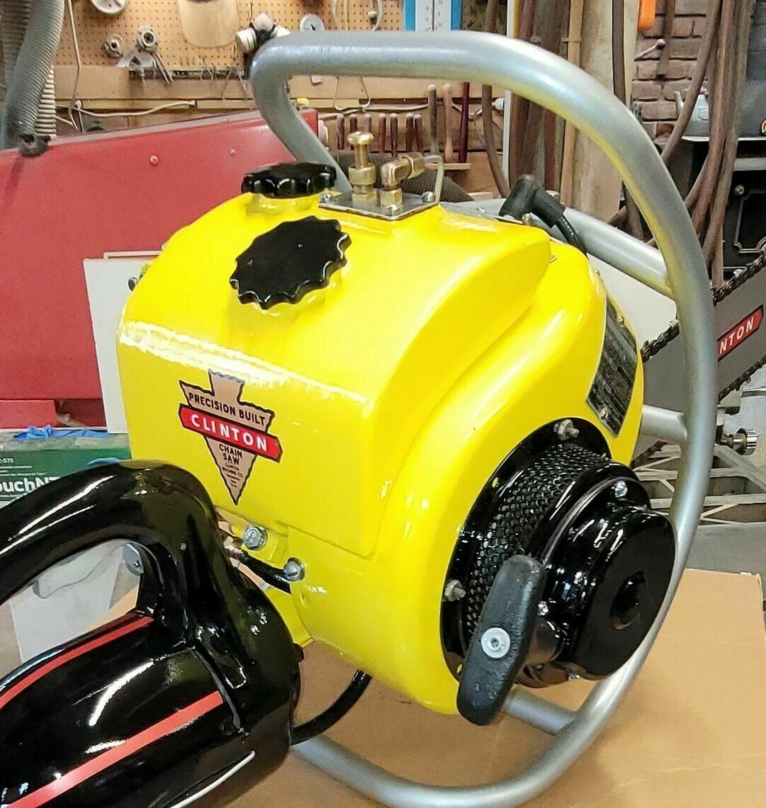 Clinton Chain Saw Engine Decal Reproduction Precision Built Maquoketa ...