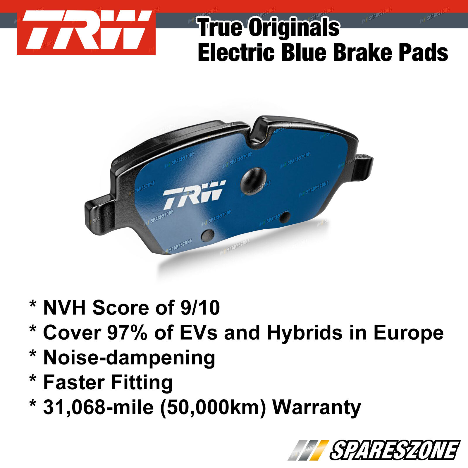 4x Front TRW Electric Blue Disc Brake Pads for BMW i3 I01 s Electric ...