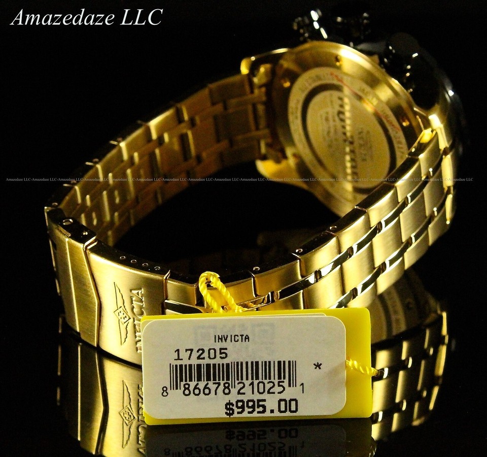 NEW Invicta Men GOLDEN DIAL Stainless Steel Aviator Tachymeter ...
